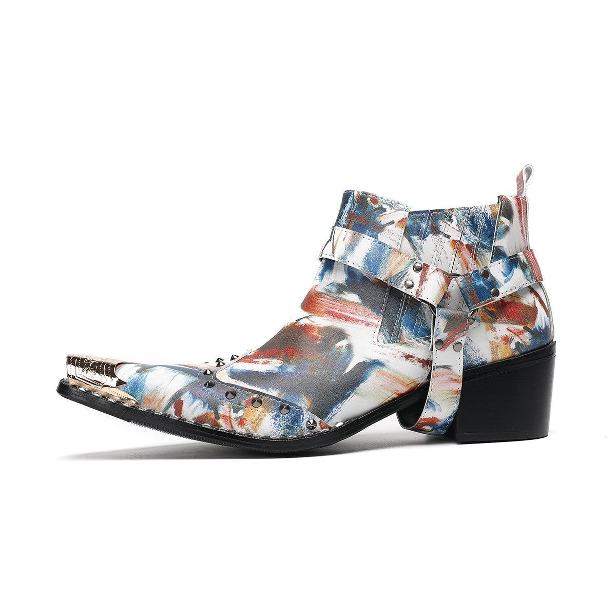 Abstract Fashion Metal Tip Boots #4063 | Party Wear | DOLA SHOES ...